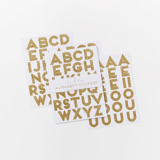 Gold Alphabet Stickers | west elm
