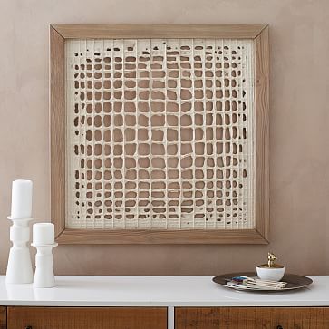 Framed Handmade Paper Wall Art - Overlapping Lines | west elm